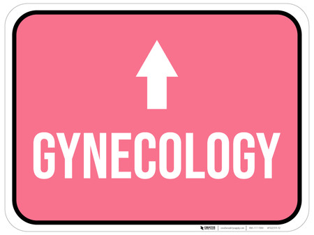 Gynecology Arrow Straight Rectangular - Floor Sign