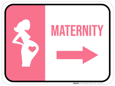 Maternity Arrow Right Rectangular - Floor Sign