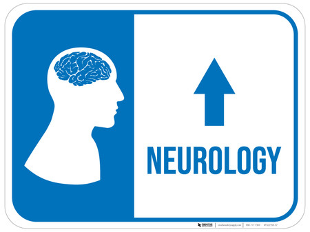 Neurology Arrow Straight Rectangular - Floor Sign