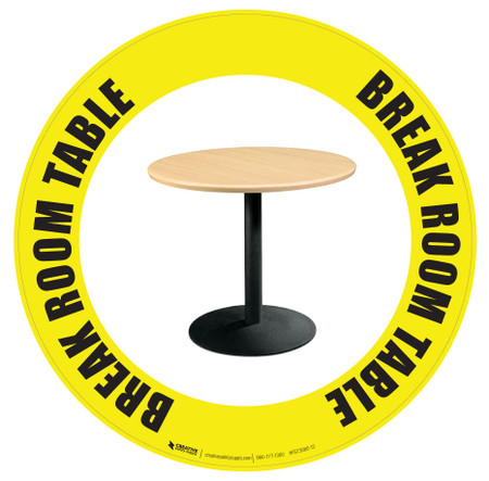 Break Room Table - Floor Sign