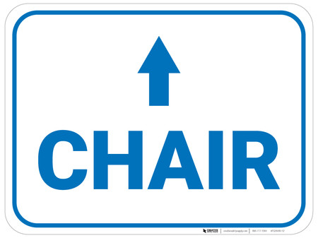 Chair Arrow Straight Rectangular - Floor Sign