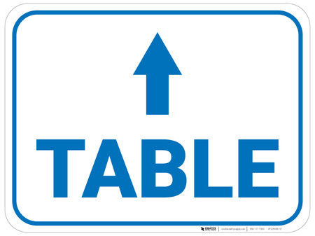 Table Arrow Straight Rectangular - Floor Sign