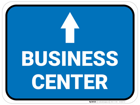 Business Center Arrow Straight Rectangular - Floor Sign | Creative ...