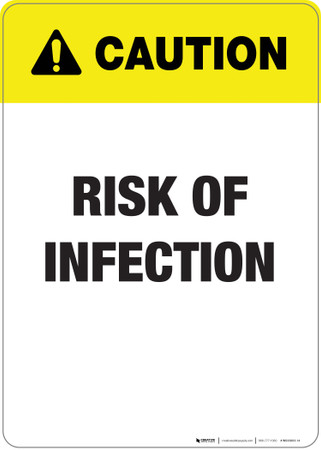 Caution: Risk Of Infection - Wall Sign