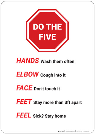 Do The Five Stop Sign Graphic - Wall Sign | Creative Safety Supply
