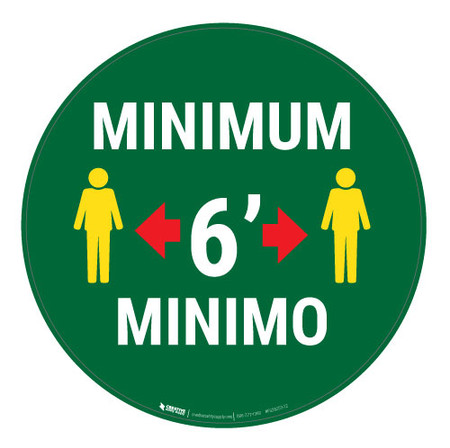 Minimum/Minimo 6' - Floor Sign