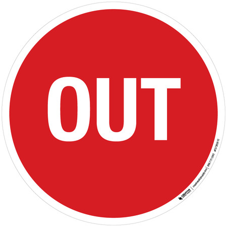 Out - Floor Sign | Creative Safety Supply