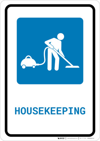 Housekeeping with Icon Portrait - Wall Sign