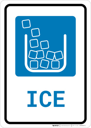 Ice with Icon Portrait - Wall Sign