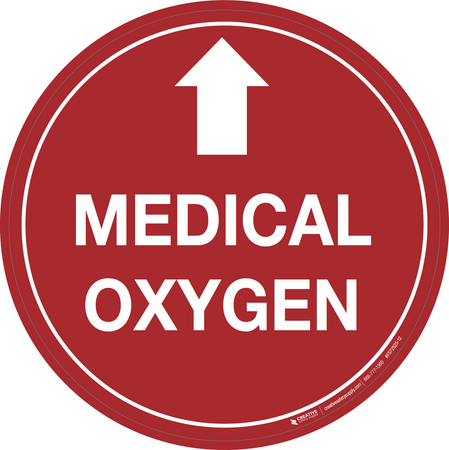 Medical Oxygen (Arrow Up) - Floor Signs