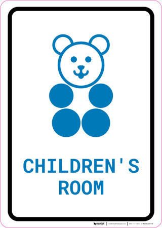 Children's Room with Icon Portrait v2 - Wall Sign