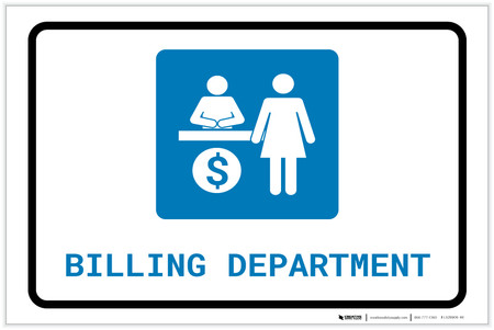 Billing Department with Icon Landscape - Label