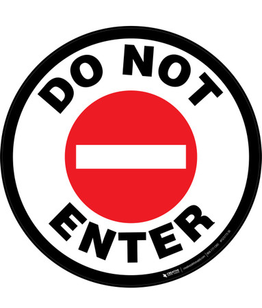 Do Not Enter (Round) - Floor Sign