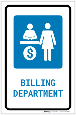 Billing Department with Icon Portrait - Label
