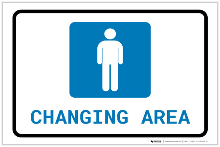 Mens Changing Area with Icon Landscape - Label