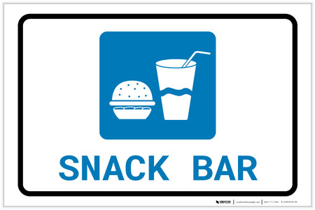 Snack Bar with Icon Landscape - Label | Creative Safety Supply