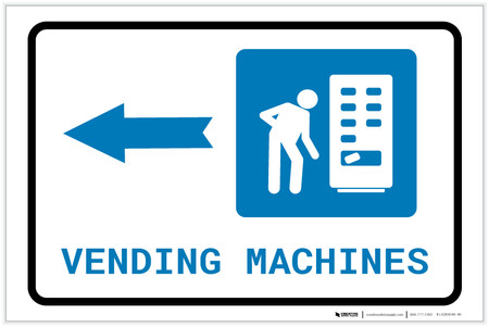 Vending Machines Left Arrow with Icon Landscape - Label | Creative ...