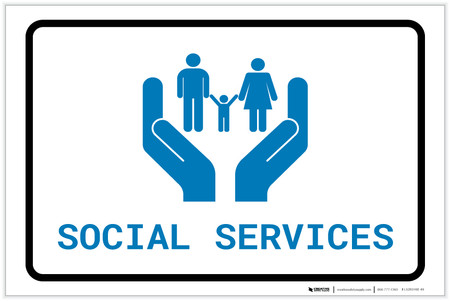 Social Services with Icon Landscape v2 - Label