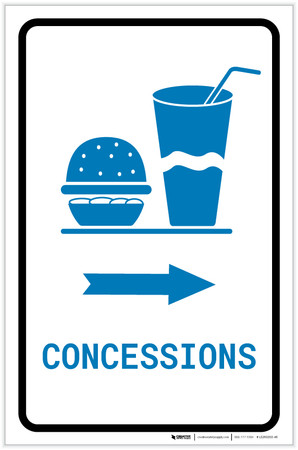 Concessions Right Arrow with Icon Portrait v2 - Label