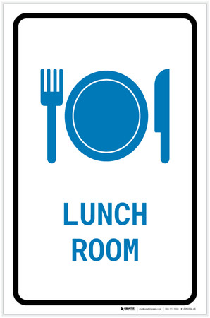 Lunch Room with Icon Portrait v2 - Label