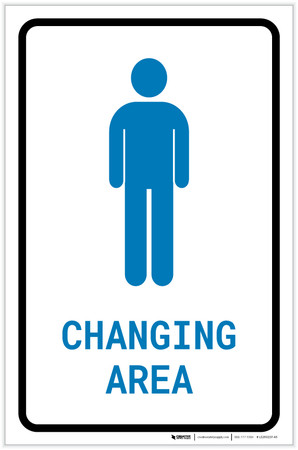 Mens Changing Area with Icon Portrait v2 - Label