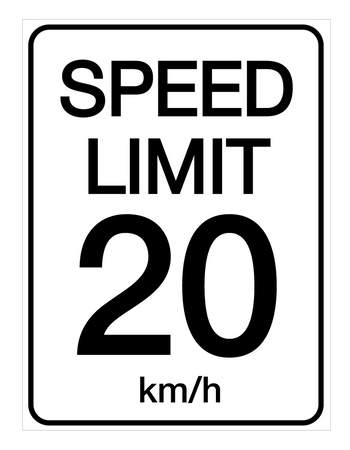 Speed Limit 20 kmh - Wall Sign