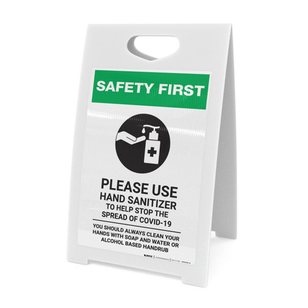 Safety First: Please Use Hand Sanitizer - Clean Hands with Soap and ...