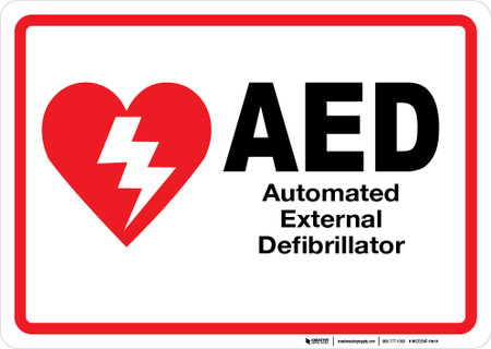 AED (Automated External Defibrillator) - Wall Sign | Creative Safety Supply