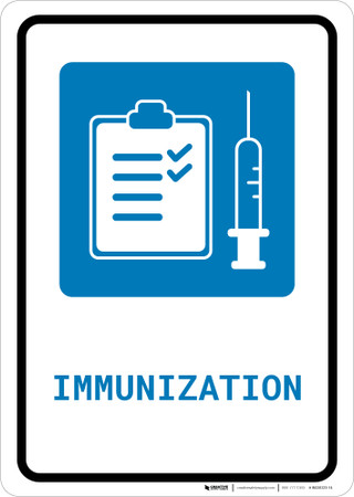 Immunization with Icon Portrait - Wall Sign