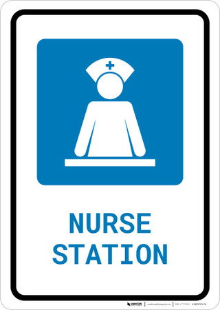 Nurse Station with Icon Portrait - Wall Sign