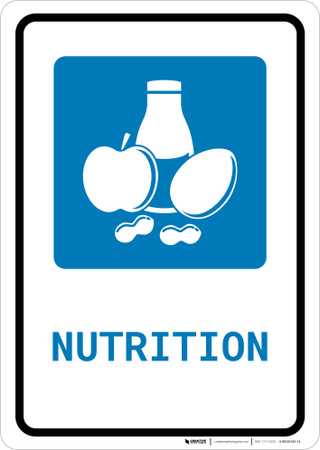 Nutrition with Icon Portrait - Wall Sign | Creative Safety Supply