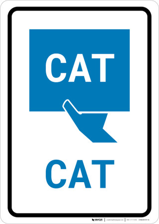 CAT with Icon Portrait v2 - Wall Sign