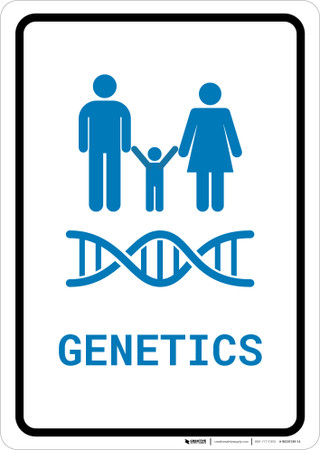 Genetics with Icon Portrait v2 - Wall Sign