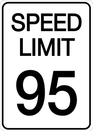 Speed Limit 95 - Wall Sign