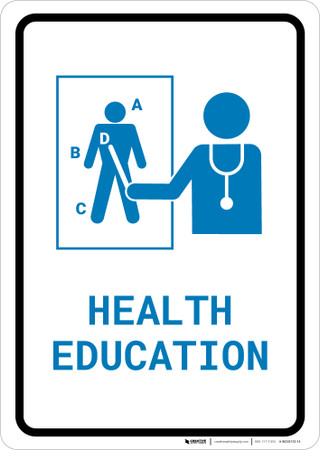 Health Education with Icon Portrait v2 - Wall Sign