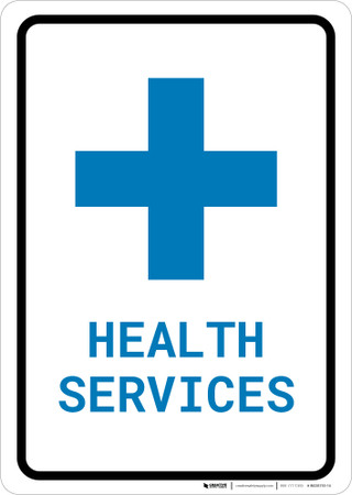 Health Services with Icon Portrait v2 - Wall Sign