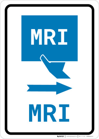 MRI Right Arrow with Icon Portrait v2 - Wall Sign