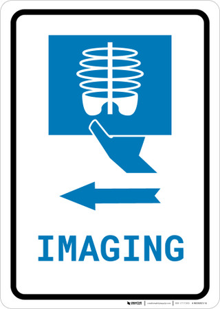 X-Ray Imaging Left Arrow with Icon Portrait v2 - Wall Sign | Creative ...