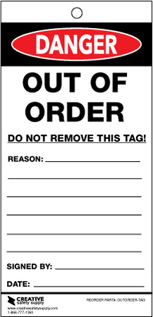 Danger: Out of Order Tags | Creative Safety Supply