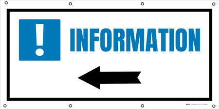 Information Exclamation Mark Left with Arrow - Banner