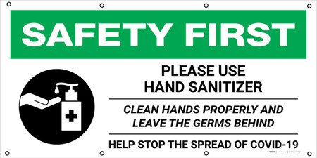 Safety First: Please Use Hand Sanitizer Clean Your Hands Properly with ...