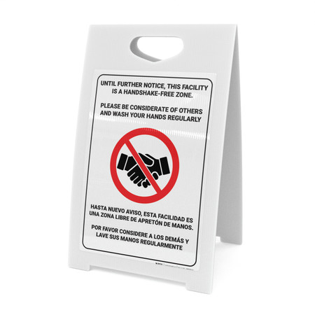 This Facility is a Handshake Free Zone Spanish Bilingual Portrait - A ...