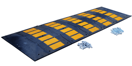 Rubber Speed Hump with Concrete Kit - 10ft | Creative Safety Supply