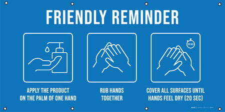 Friendly Reminder/Hand Sanitizer Guide - Banner