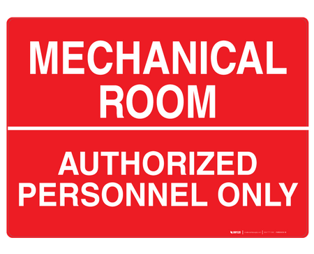Mechanical Room - Wall Sign
