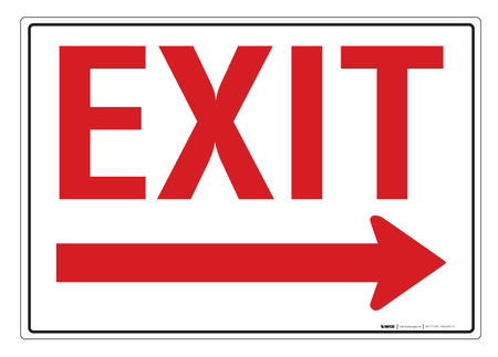 Exit (Arrow Right) - Wall Sign