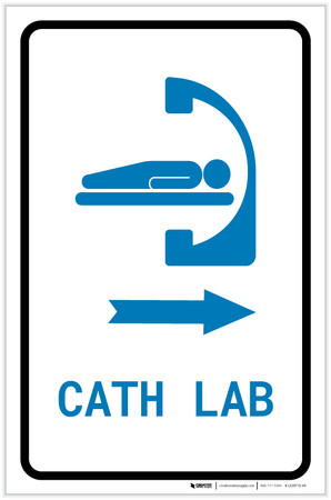 Cath Lab Right Arrow with Icon Portrait v2 - Label