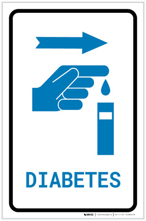 Diabetes Right Arrow with Icon Portrait v2 - Label