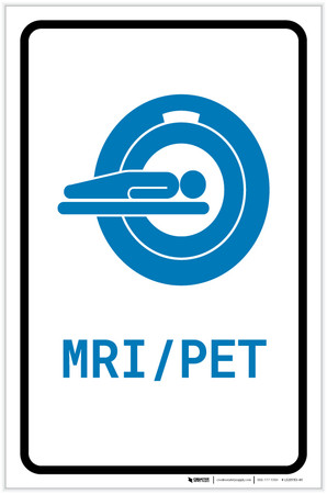 MRI/PET Scan with Icon Portrait v2 - Label | Creative Safety Supply