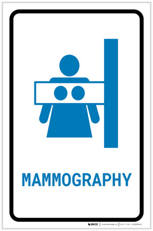 Mammography with Icon Portrait v2 - Label | Creative Safety Supply